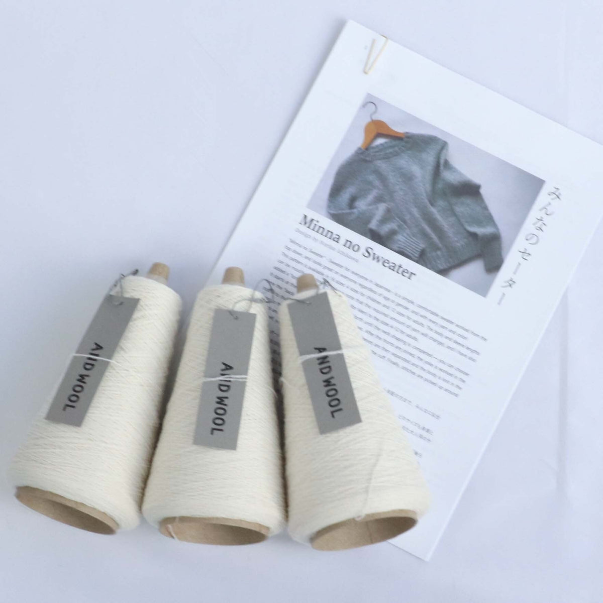 【NORIKO ICHIKAWA】Minna no Sweater みんなのセーター ANDWOOL NO.18カシミヤ糸セット – WOOL STUDIO