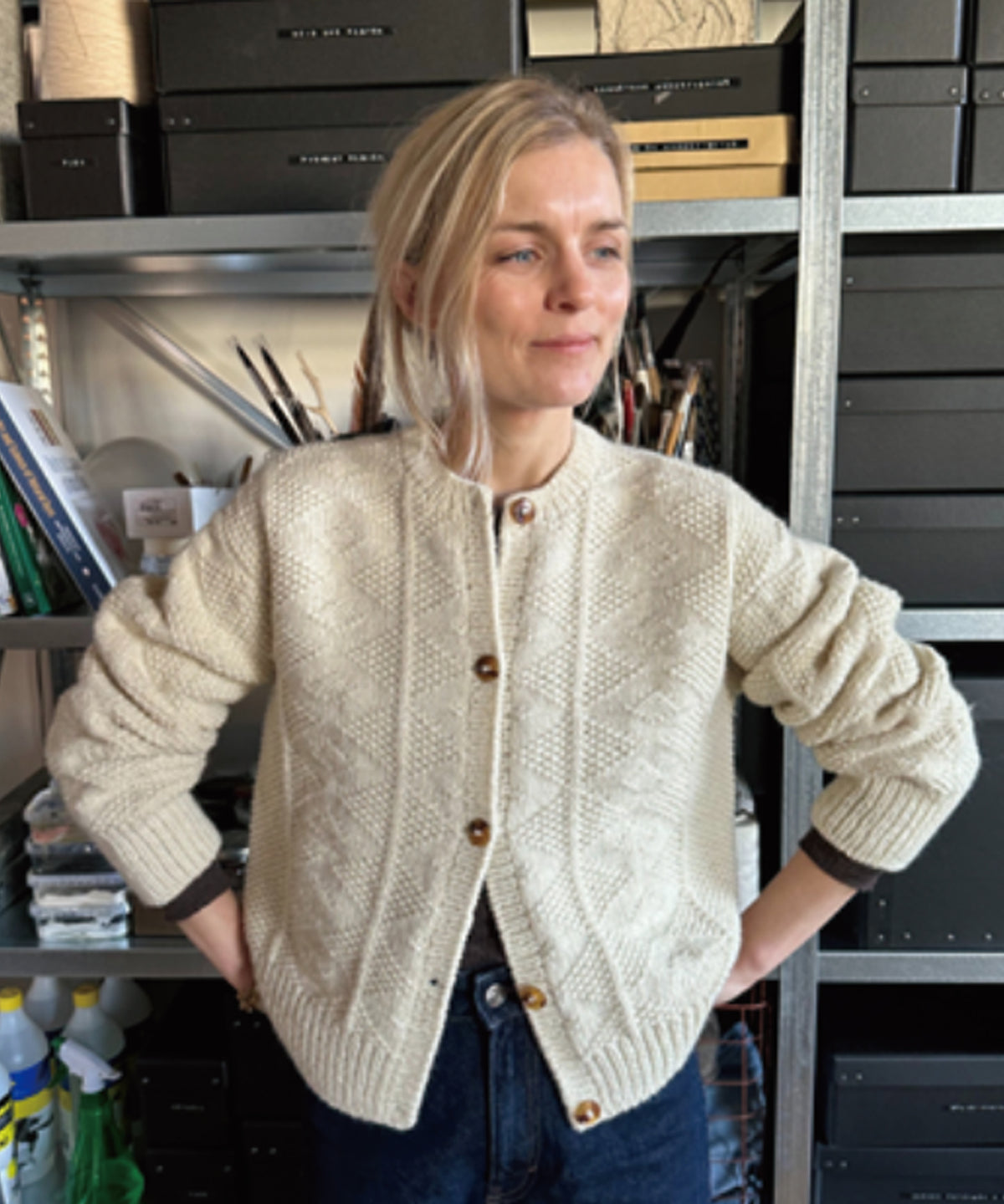 【Petite Knit】ESTHER JACKET エスタージャケット 日本語文章パターン【プリント郵送パターン】 – WOOL STUDIO